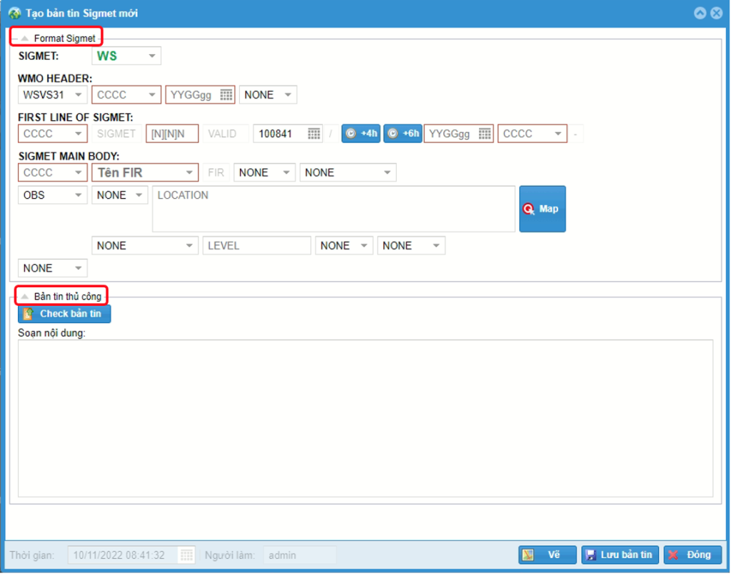 Phần Mềm Đồ Họa Bản Tin SIGMET, best track bão - 5M Technologies